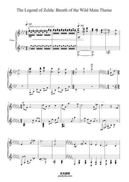 'The Legend of Zelda: Breath of the Wild Main Theme' - Piano Sheet Music By Manaka Katoaka | TOPiano