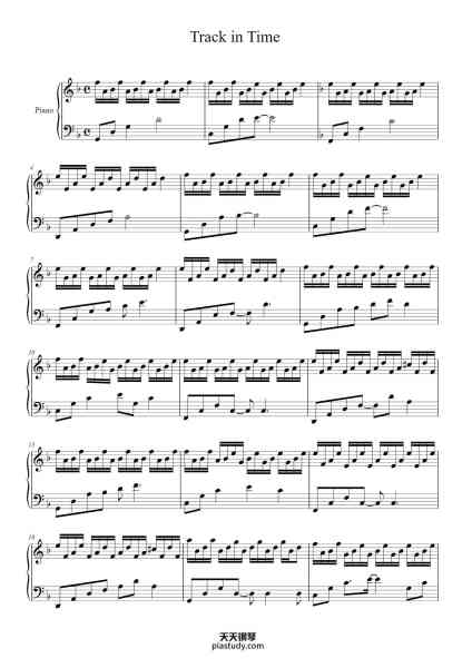 'Track in Time' - Piano Sheet Music By Dennis Kuo | TOPiano