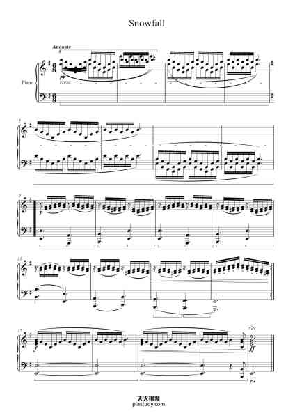 'Snowfall' - Piano Sheet Music By Leacoln Galow | TOPiano