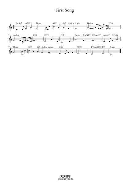 First Song钢琴谱 - Charlie Haden - free piano sheet music - PiaNoproblem