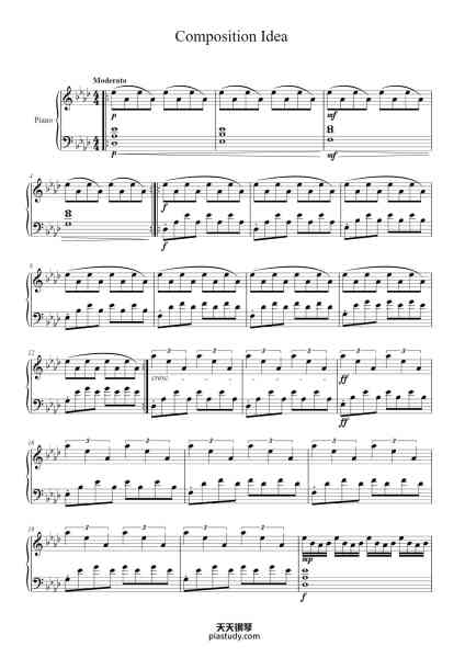 'Composition Idea' - Piano Sheet Music By Caitlin Pearson | TOPiano