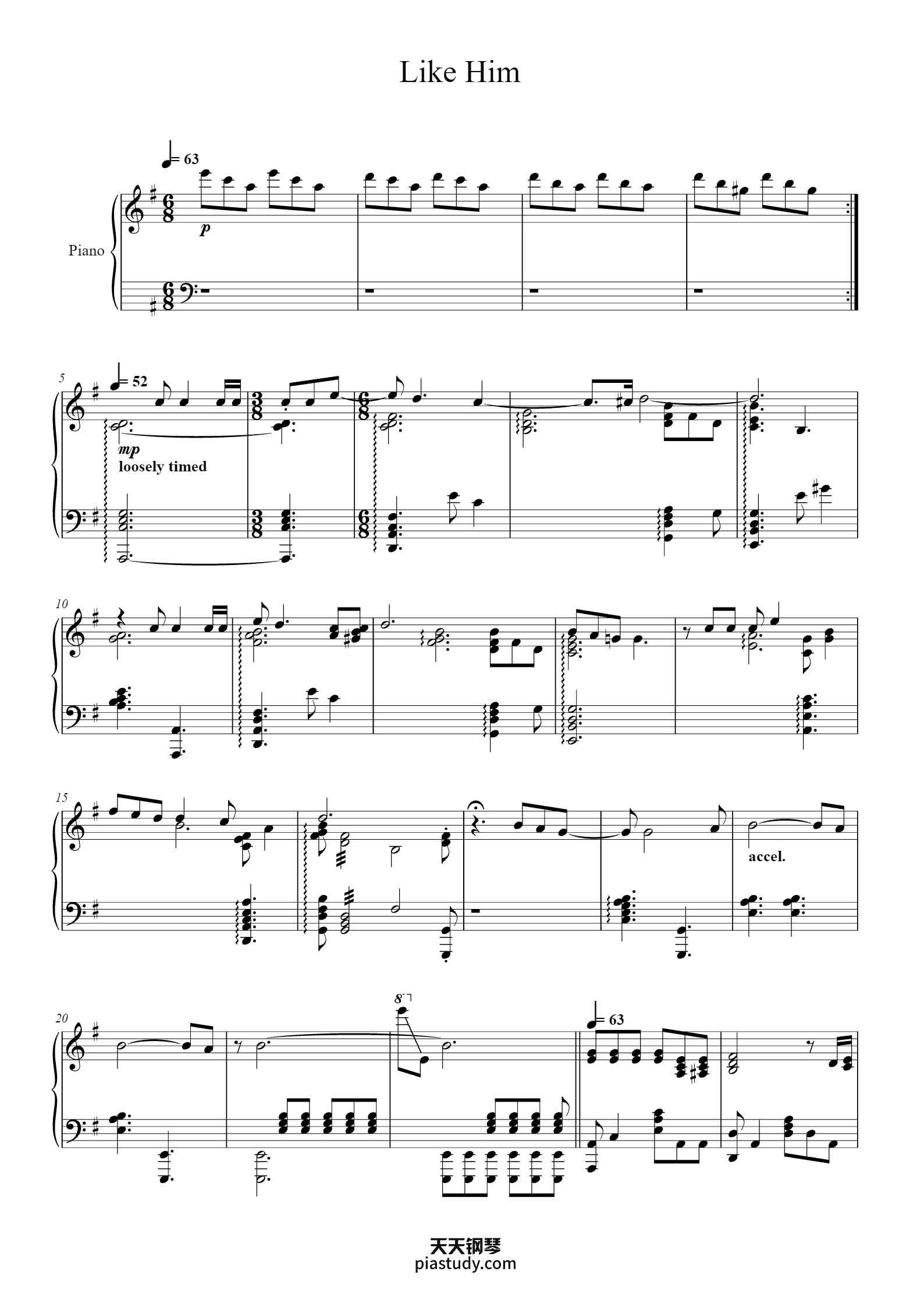 'Like Him Tyler, The Creator' - Piano Sheet Music By Tyler, The Creator ...