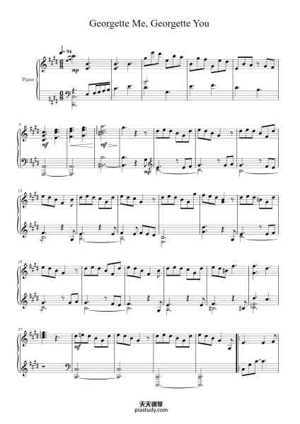 《颂乐人偶》片尾曲 - Georgette Me, Georgette You【超高还原演奏版】钢琴谱 - Ave Mujica - free piano sheet music ...