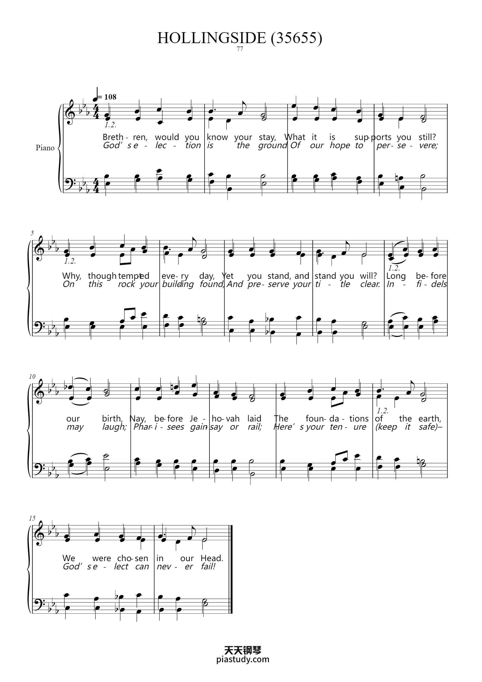 'Election Ground' - Beginner Piano Sheet Music by 7.7.7.7.5.7.7.7 ...