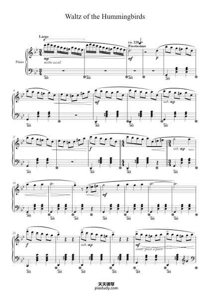 'Waltz of the Hummingbirds' - Piano Sheet Music By Kristian M. Jackson ...