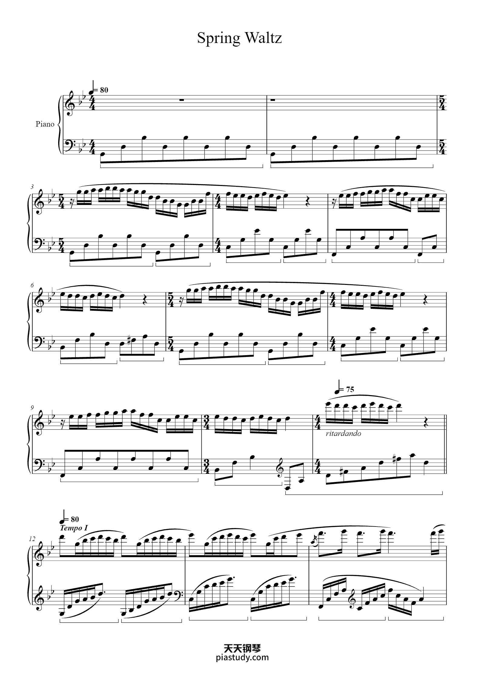 'Spring Waltz' - Piano Sheet Music By Chopin | TOPiano