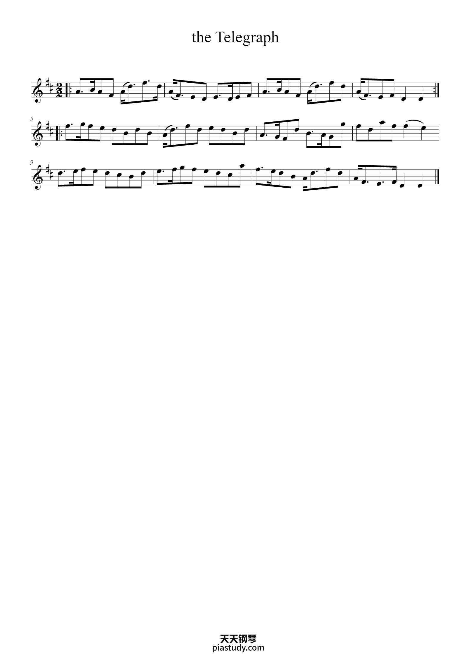 'the Telegraph' - Piano Sheet Music By xxx | TOPiano
