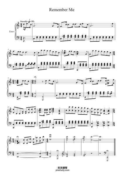 'Remember Me' - Piano Sheet Music By Kristen Anderson-Lopez & Robert Lopez | TOPiano