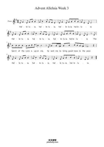 'Advent Alleluia Week 3' - Piano Sheet Music By Michael Joncas | TOPiano