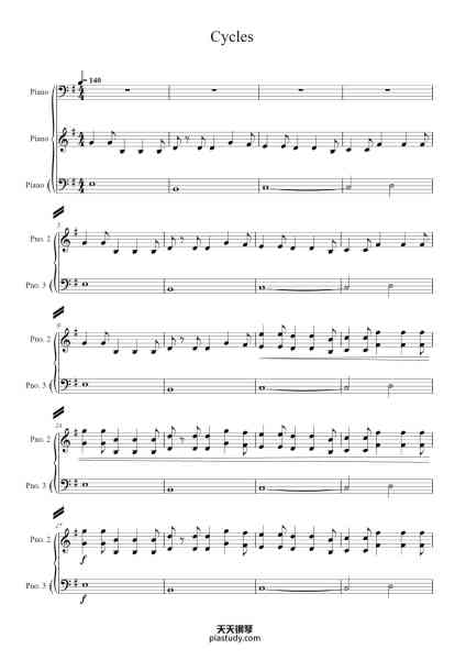 Cycles钢琴谱 - DJVI - free piano sheet music - PiaNoproblem
