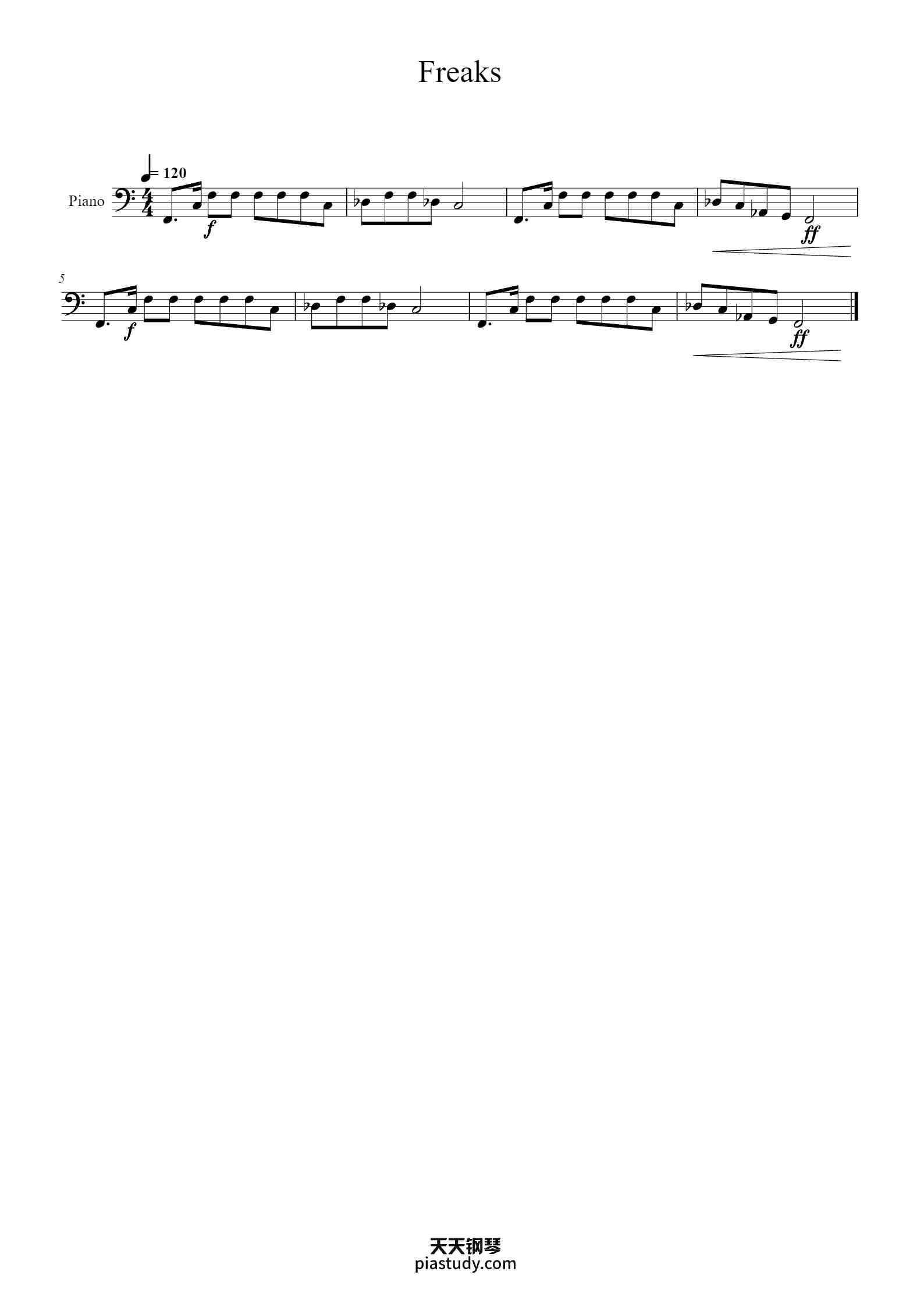 'Freaks' - Piano Sheet Music By Timmy Trumpet | TOPiano