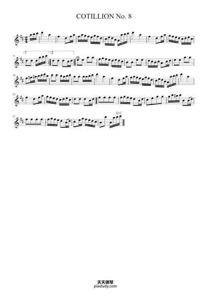 COTILLION No. 8钢琴谱 - JulianChambers - free piano sheet music - PiaNoproblem