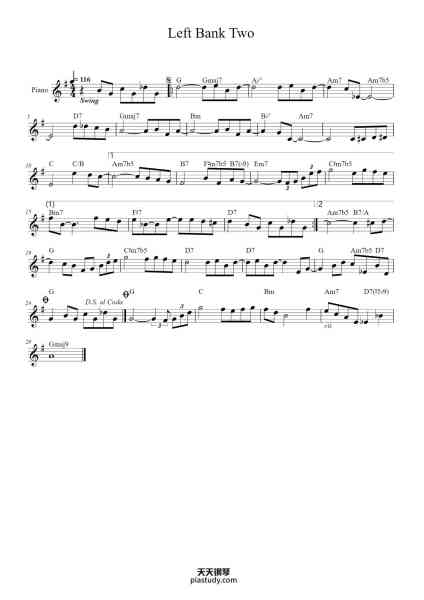 'Left Bank Two' - Piano Sheet Music By Katholmes Wyattlice | TOPiano