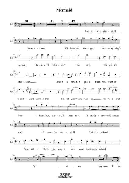 'Mermaid' - Piano Sheet Music By COMPOSER WAYNE BARKER | TOPiano