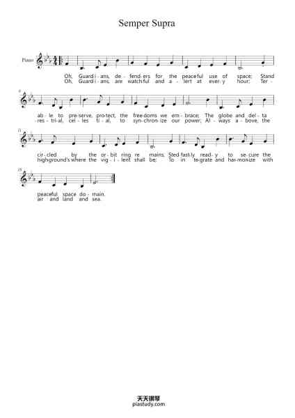 'Semper Supra' - Piano Sheet Music By Composed by Norwood R. F. BayBridge Lyrics by Norwood R. F ...
