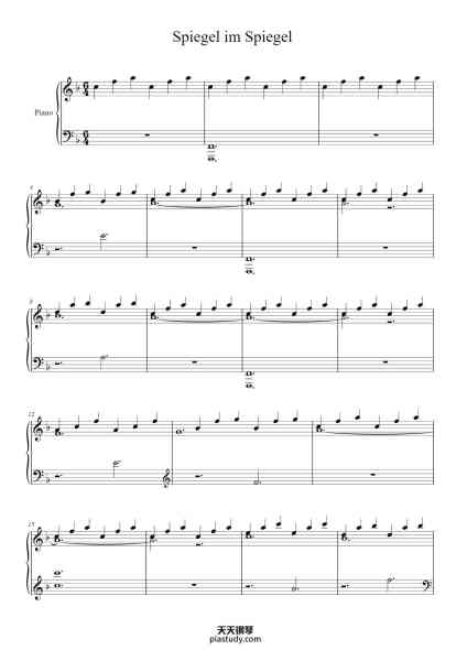 'Spiegel im Spiegel' - Piano Sheet Music By Arvo Pärt | TOPiano