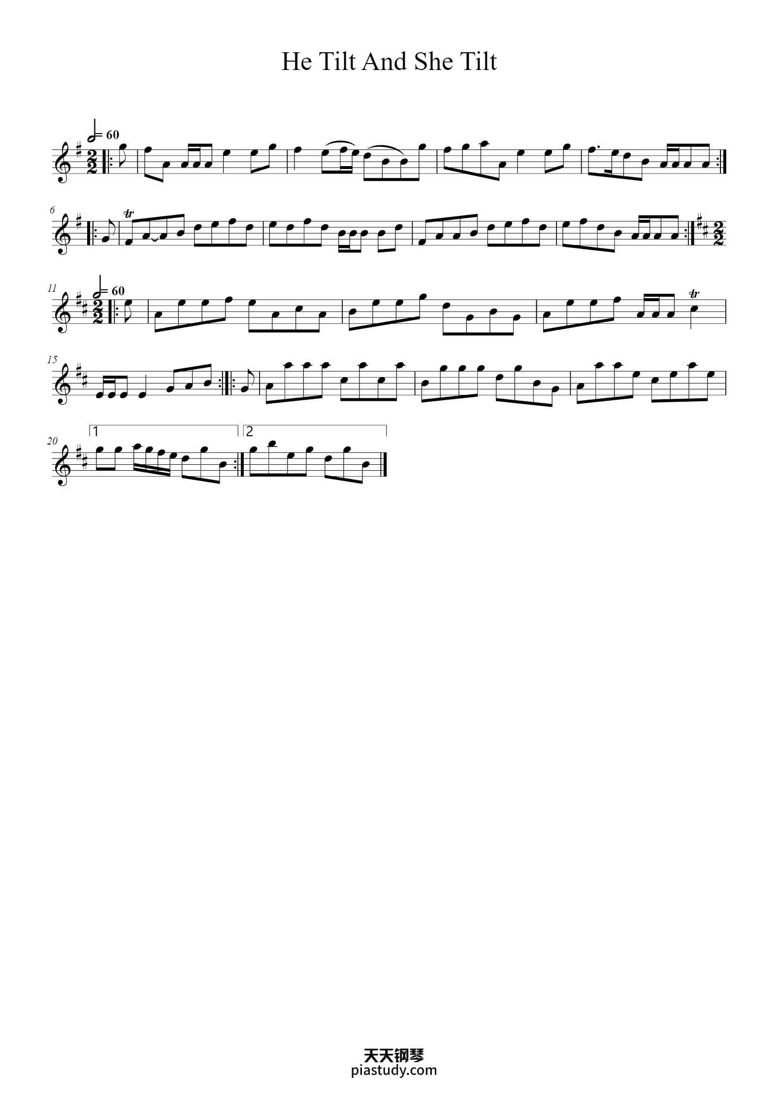 He Tilt And She Tilt钢琴谱 - Hurdleners - free piano sheet music ...