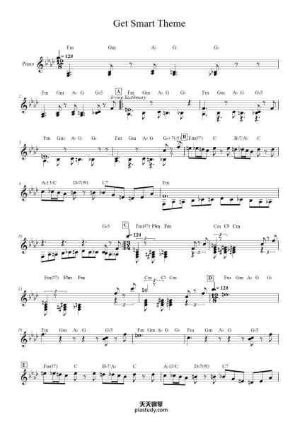 'Get Smart Theme' - Piano Sheet Music By xxx | TOPiano