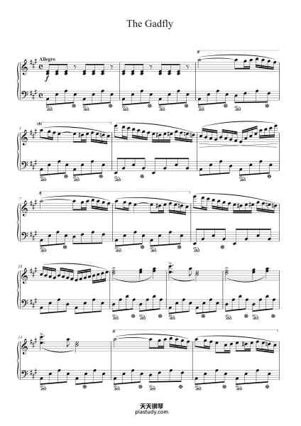 'The Gadfly Suite, Op. 97a' - Piano Sheet Music By Dmitri Shostakovich ...