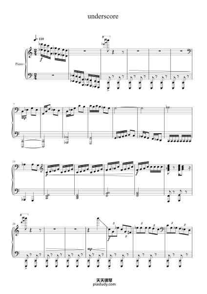 'underscore' - Piano Sheet Music By Jayden Lui | TOPiano