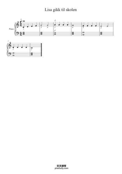 Lisa gikk til skolen钢琴谱 - Evgeny Zhukov - free piano sheet music ...