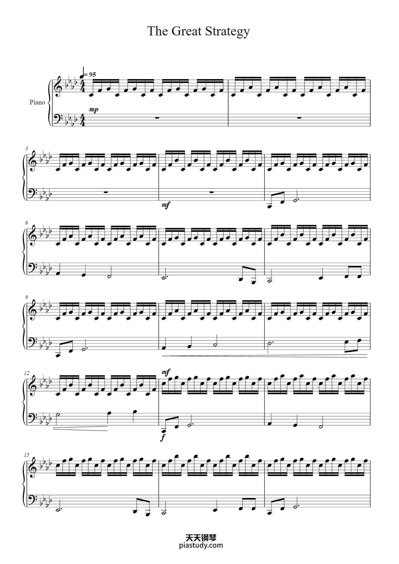 'The Great Strategy' - Piano Sheet Music By Music by BadLiz | TOPiano