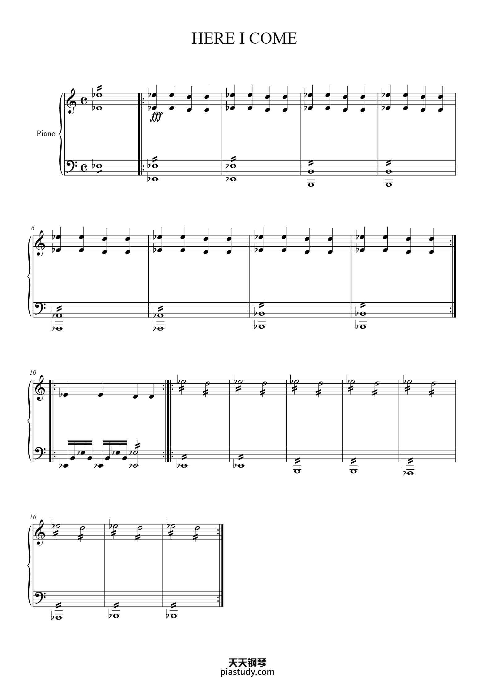 'HERE I COME' - Piano Sheet Music By DOORS OST | TOPiano