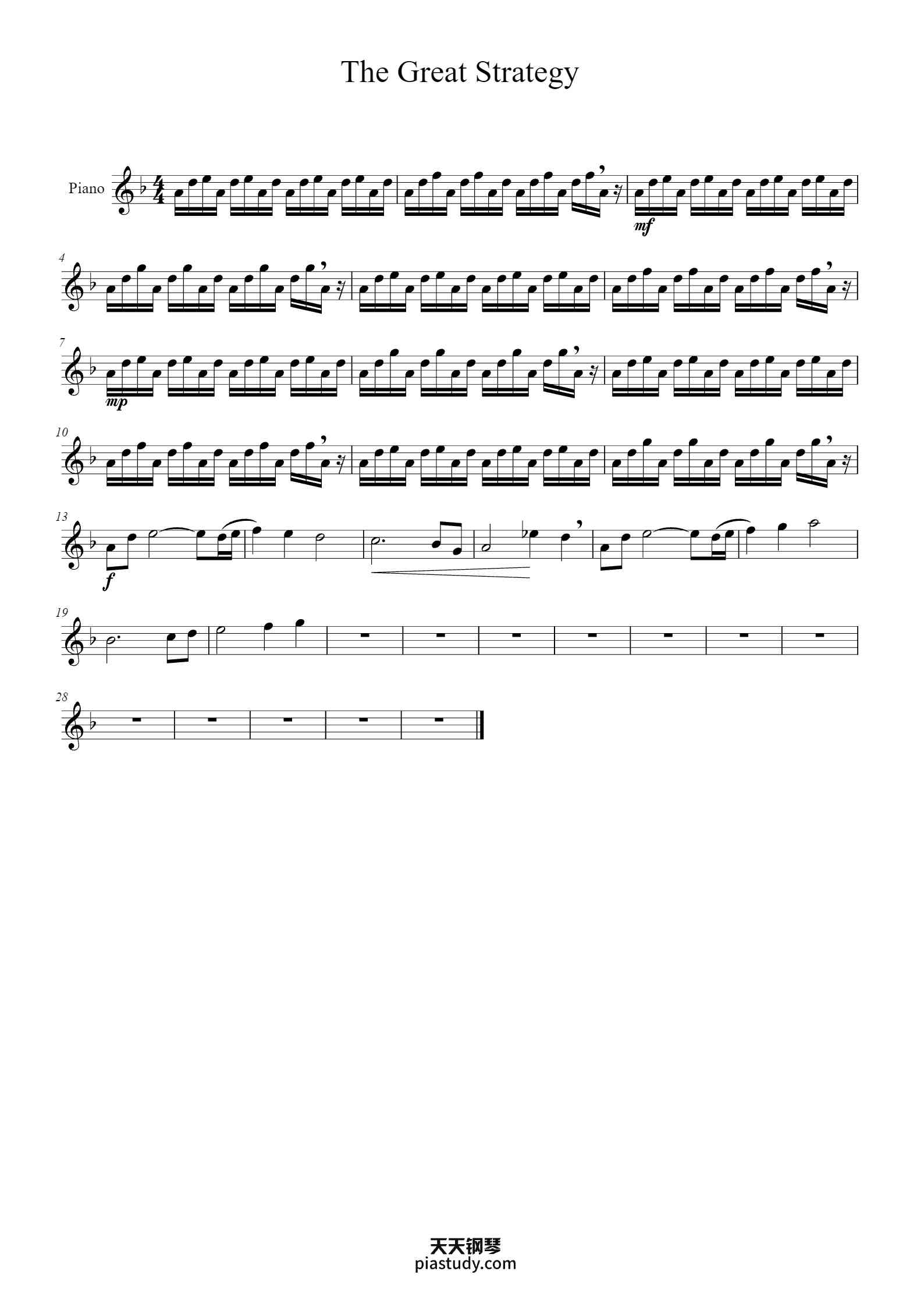 'The Great Strategy' - Piano Sheet Music By Roblox | TOPiano