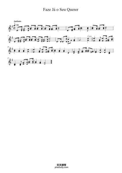 Faze Já o Seu Querer钢琴谱 - Cyrus Sylvester Nusbaum - free piano sheet ...