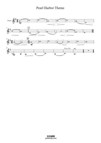 'Pearl Harbor Theme' - Piano Sheet Music By Hans Zimmer | TOPiano