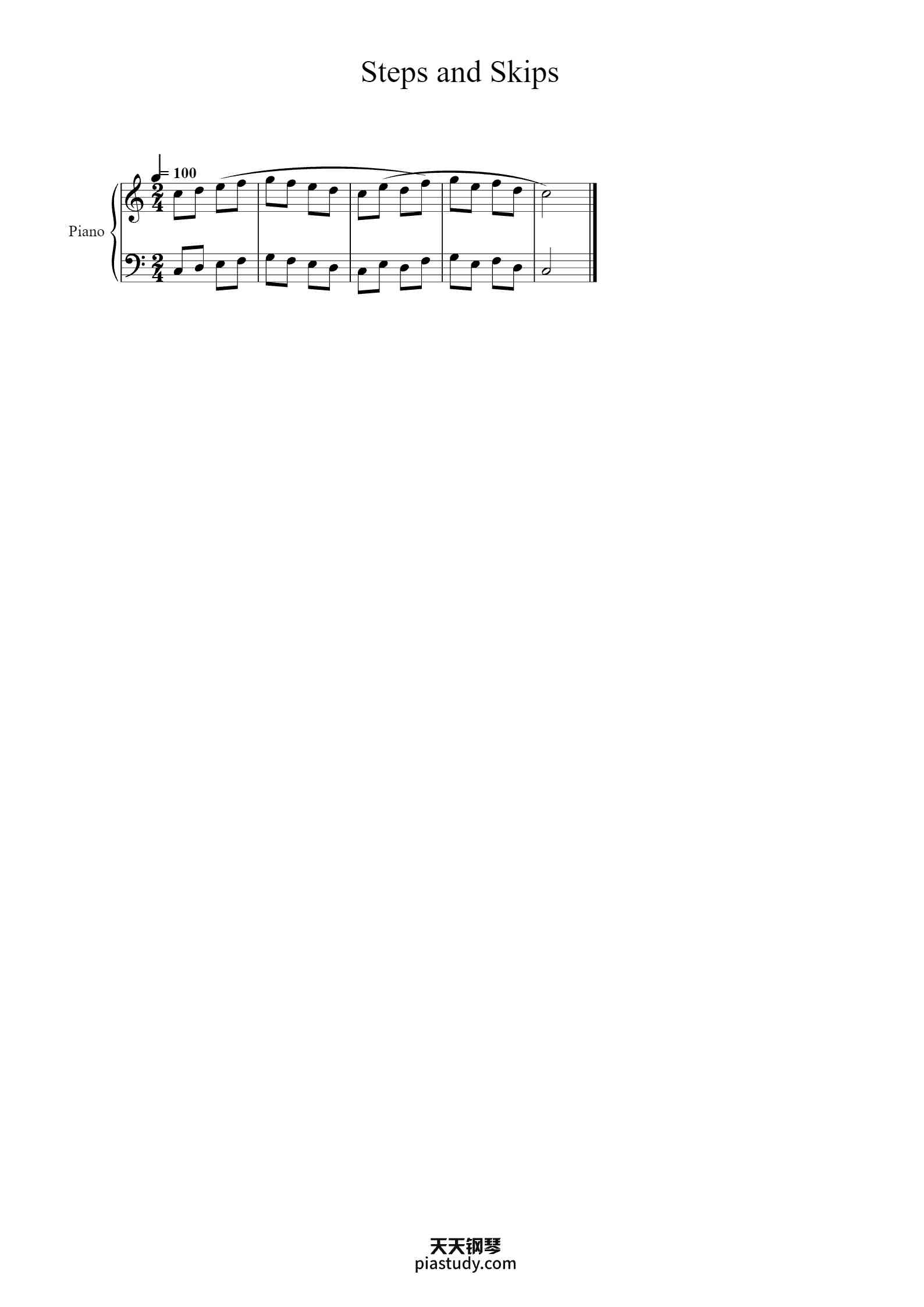 'Steps and Skips' - Piano Sheet Music By Anthony Cantu | TOPiano