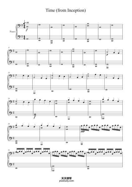 'Time (from Inception)' - Piano Sheet Music By Hans Zimmer | TOPiano