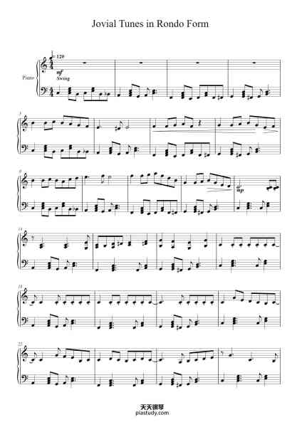 'Jovial Tunes in Rondo Form' - Piano Sheet Music By Curtis Kruger | TOPiano