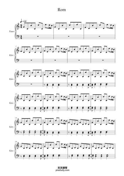 'Rom' - Piano Sheet Music By (c) VorBauD 2015/2023 | TOPiano