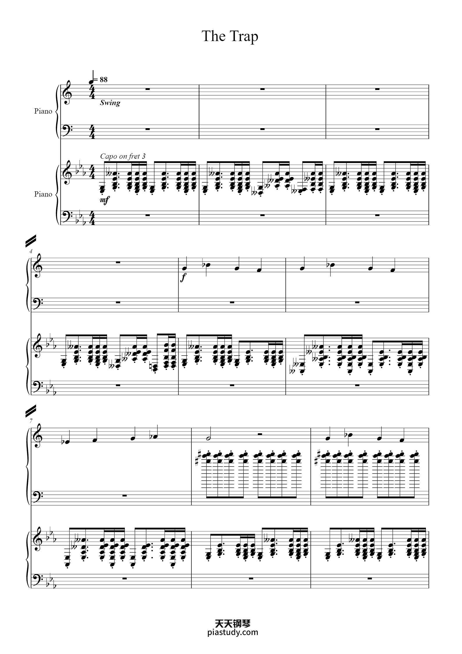 'The Trap' - Piano Sheet Music By xxx | TOPiano