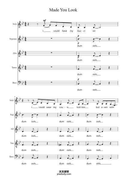 'Made You Look' - Piano Sheet Music By by Meghan Trainor arr; Daniel ...