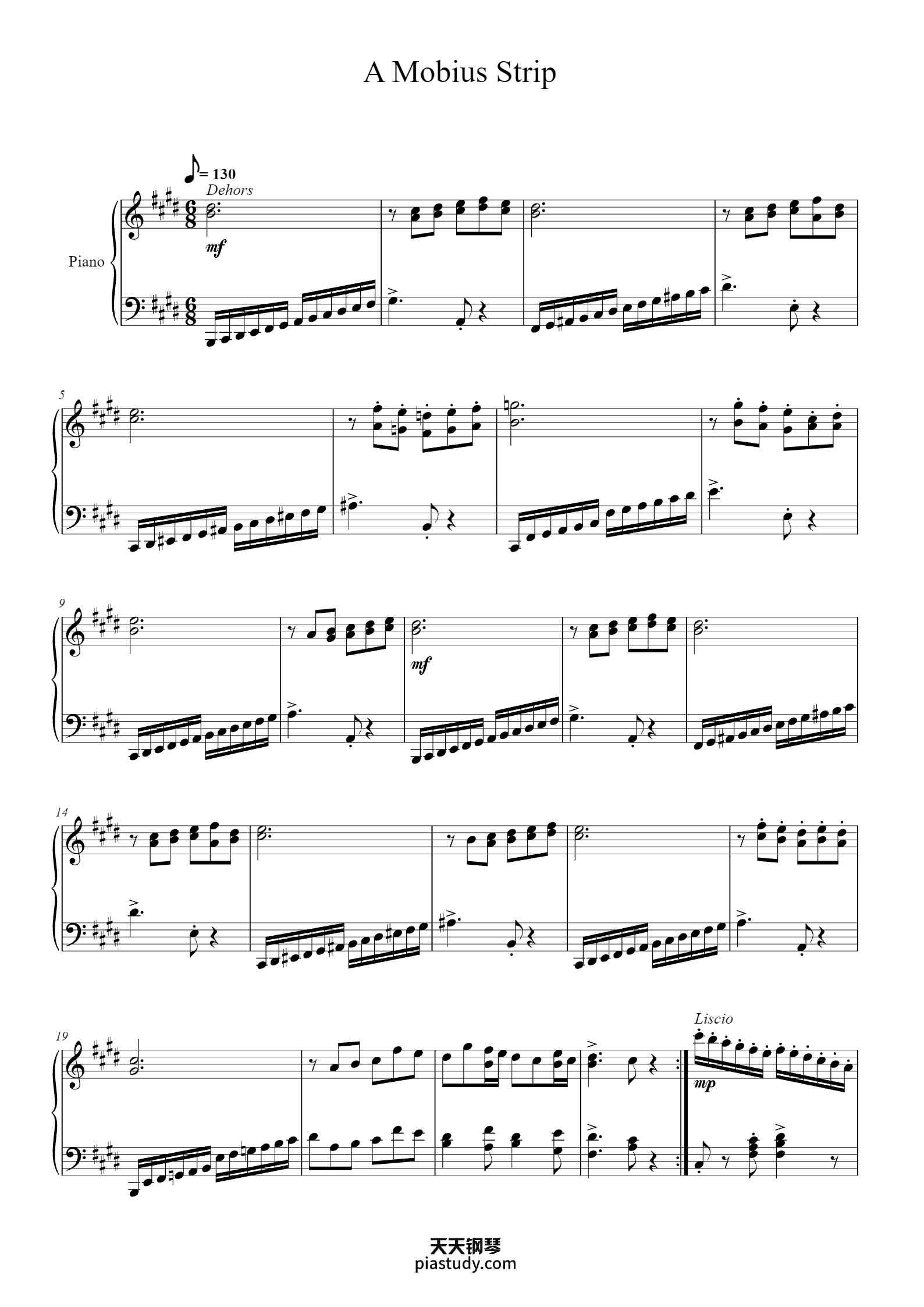 'A Mobius Strip' - Piano Sheet Music By Faithelip | TOPiano
