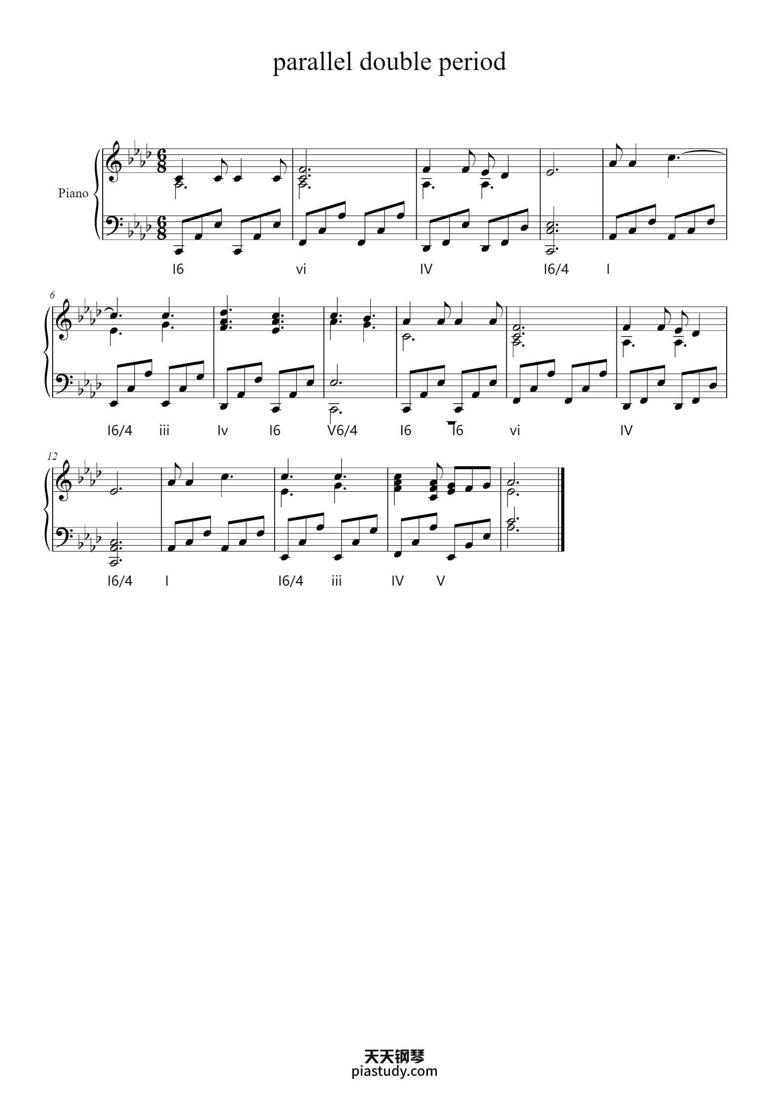 'parallel double period' - Piano Sheet Music By Adrian Testo | TOPiano