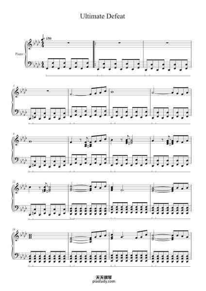 'Ultimate Defeat' - Piano Sheet Music By Wattle | TOPiano
