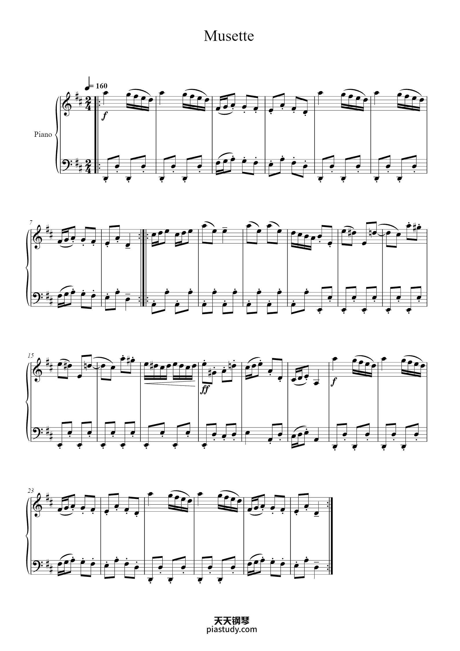 Musette in D Major, BWV Anh. 126钢琴谱 - Johann Sebastian Bach - free ...