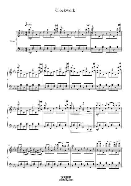 'Clockwork' - Piano Sheet Music By 221Bagend | TOPiano