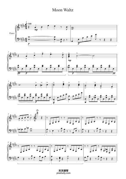 'Moon Waltz' - Piano Sheet Music By Cojum Dip | TOPiano
