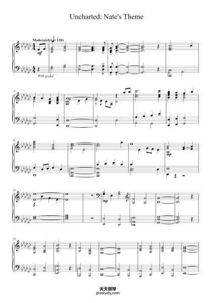'Uncharted: Nate's Theme' - Piano Sheet Music By By GREG EDMONSON | TOPiano