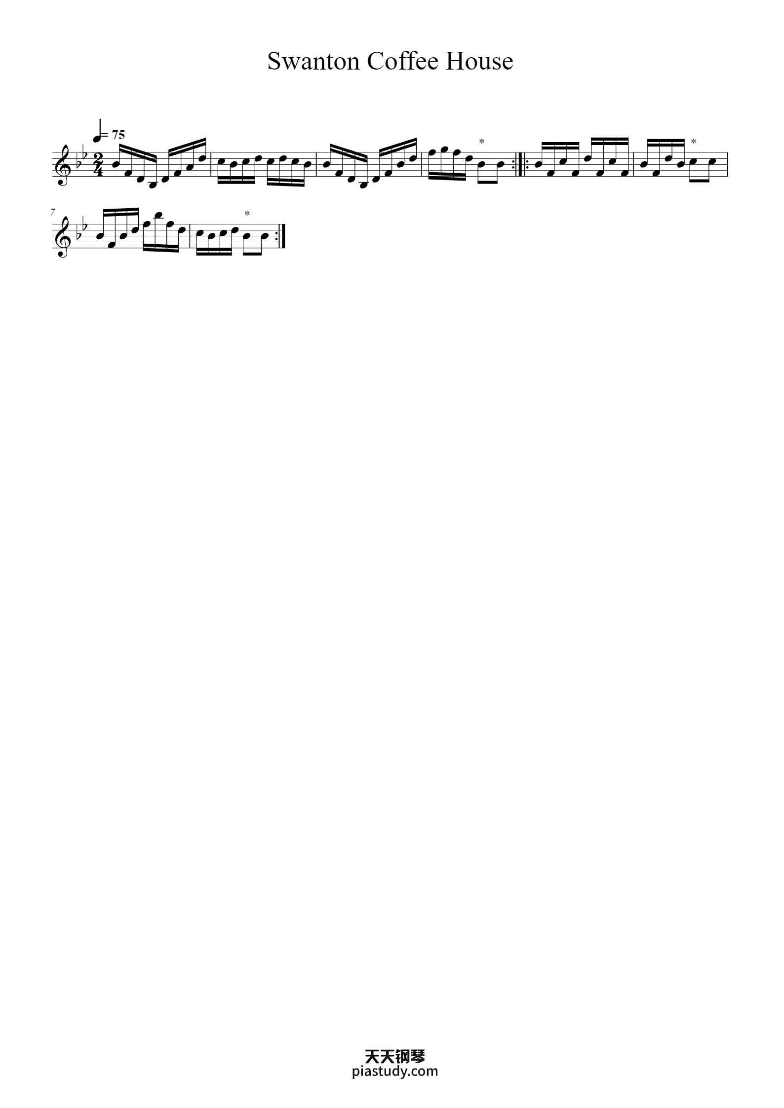 Swanton Coffee House钢琴谱 - Hazel Michael - free piano sheet music ...