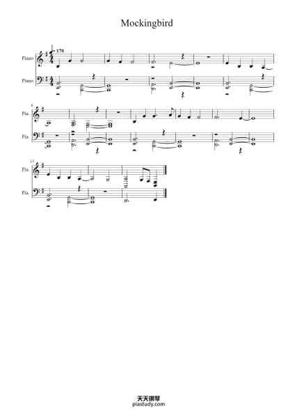 'Mockingbird' - Piano Sheet Music By Eminem | TOPiano
