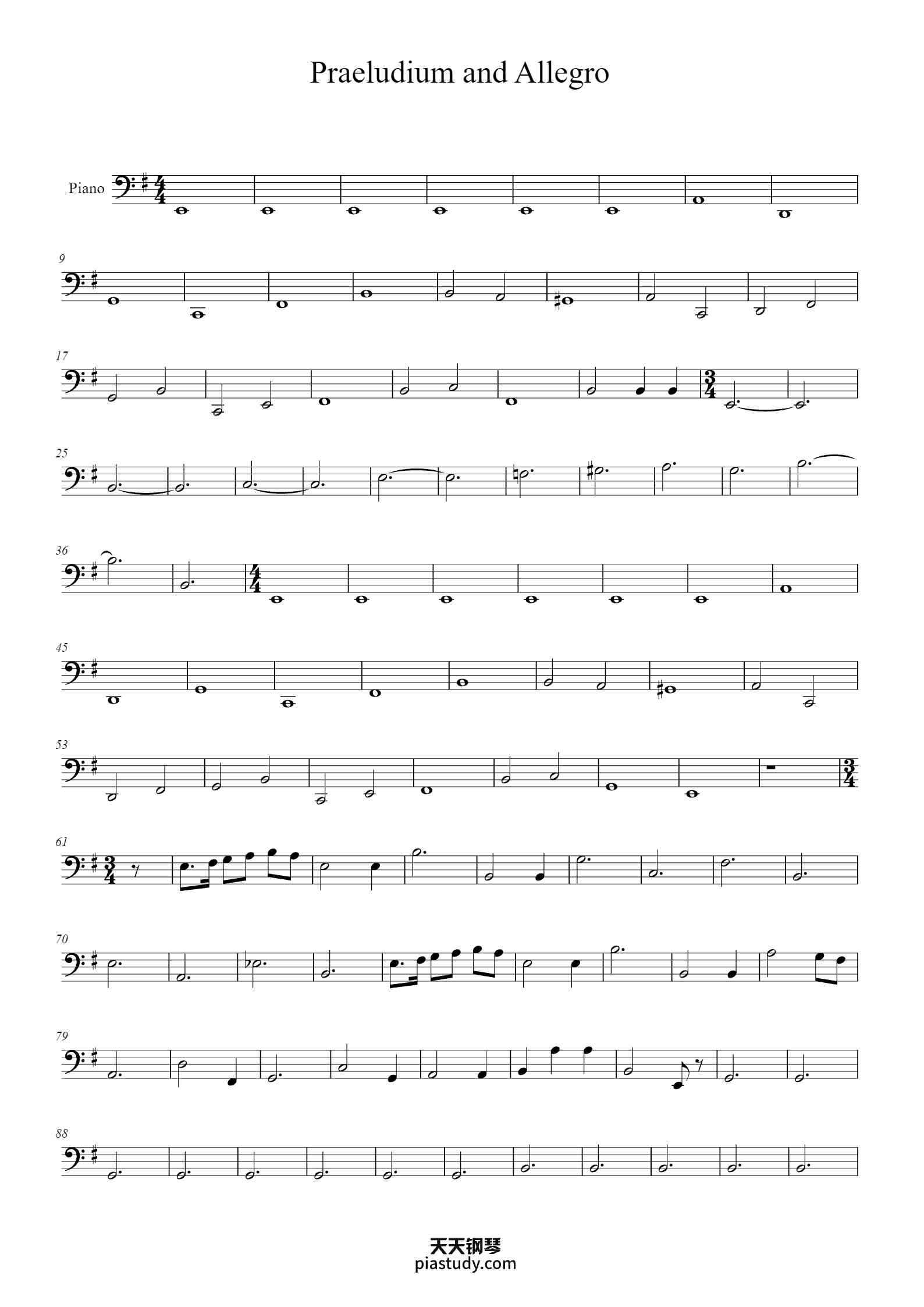 'Praeludium and Allegro' - Piano Sheet Music By Edgar | TOPiano