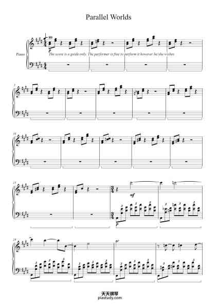 'Parallel Worlds' - Piano Sheet Music By Andrew Koay (Yet Another Amateur Pianist) | TOPiano