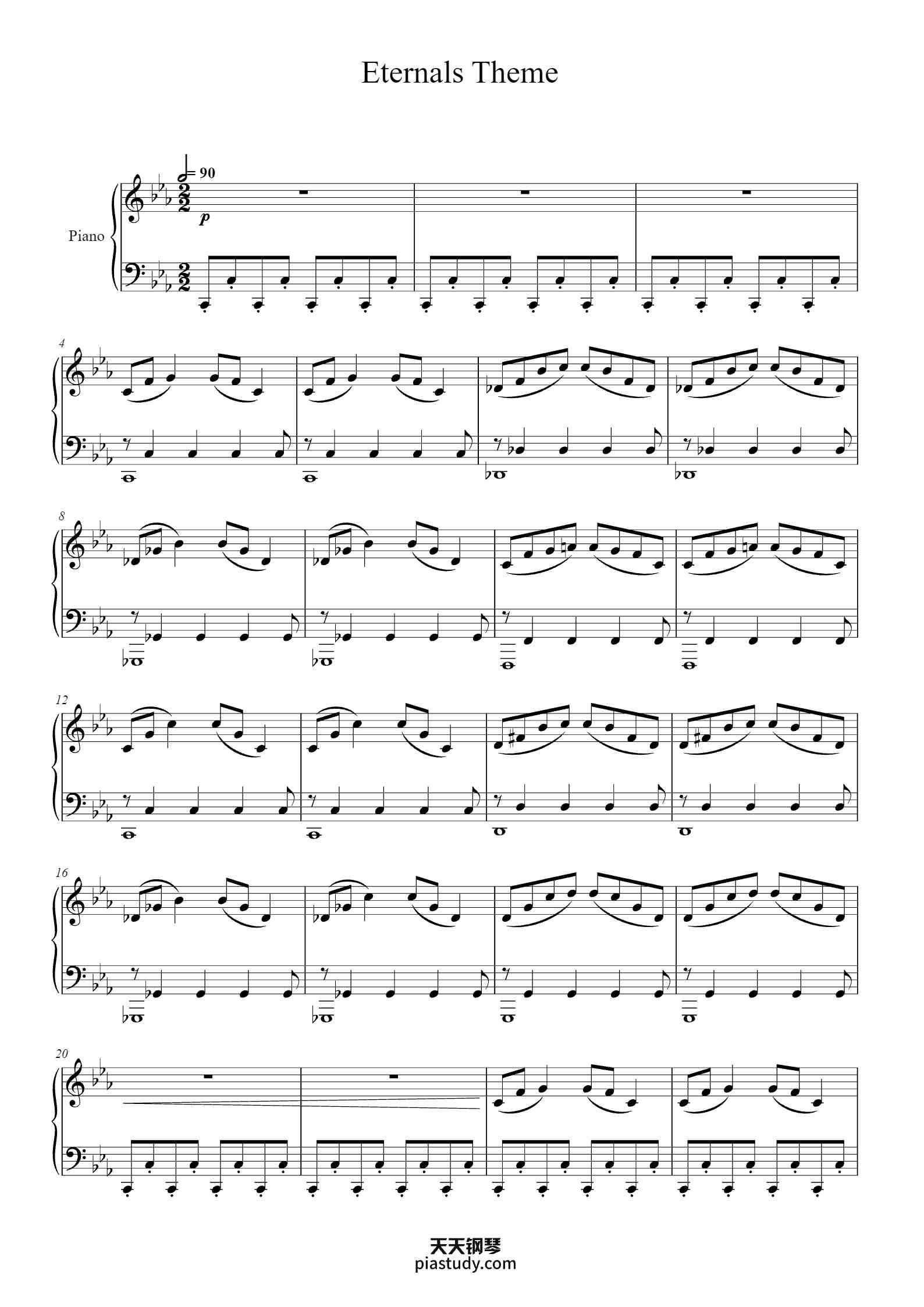 'Eternals Theme' - Piano Sheet Music By Ramin Djawadi | TOPiano