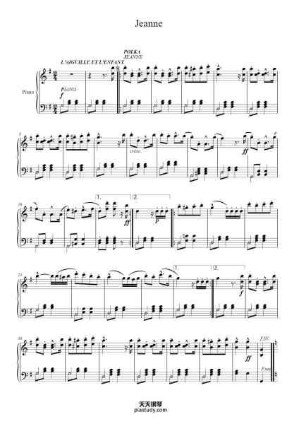 'Jeanne' - Piano Sheet Music By Jacques-Louis Battmann | TOPiano