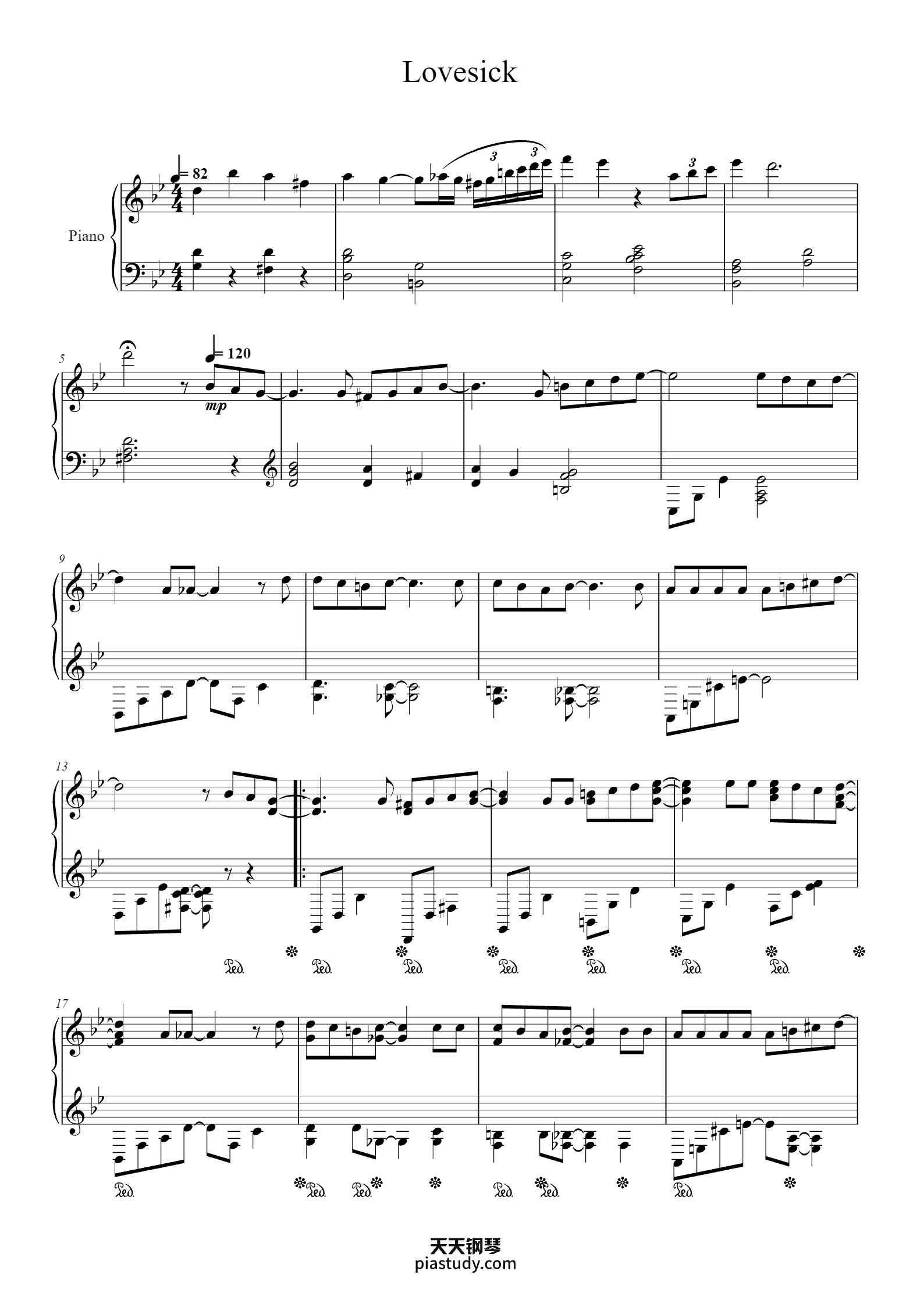 'Lovesick' - Piano Sheet Music By Huy Mai | TOPiano